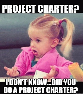Meme Creator - Funny Project Charter? I don't know...did you do a ...