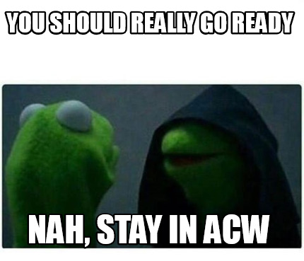 Meme Creator - Funny You should really go ready Nah, stay in ACW Meme ...