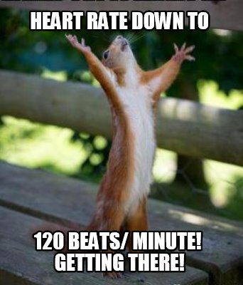 Meme Creator - Funny HEART RATE DOWN TO 120 BEATS/ MINUTE! GETTING ...