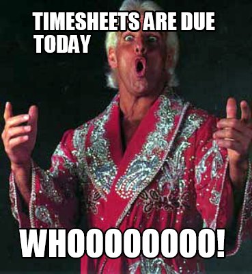 Meme Creator - Funny Timesheets are due today Whoooooooo! Meme ...