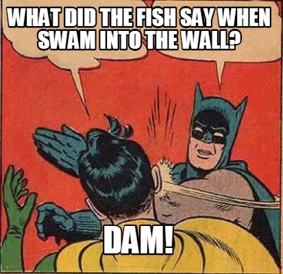 Meme Creator - Funny What Did the Fish Say When swam into the wall? DAM ...