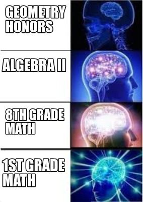 Meme Creator - Funny Geometry Honors 1st grade math Algebra II 8th ...