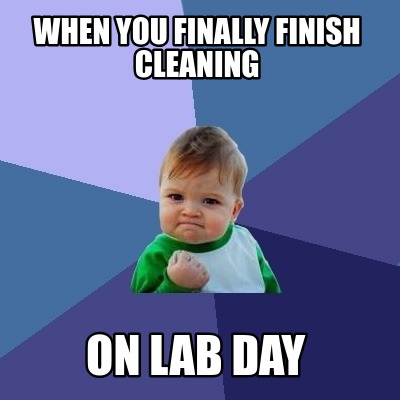 Meme Creator - Funny When you finally finish cleaning on lab day Meme ...
