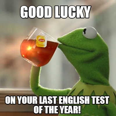 English Test Meme