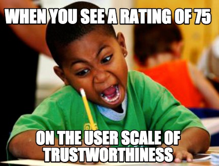 Meme Creator - Funny when you see a rating of 75 on the user scale of ...
