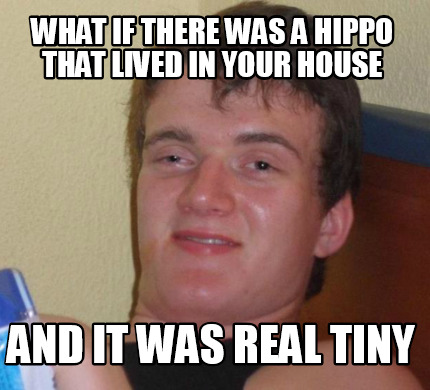 Meme Creator - Funny What if there was a hippo that lived in your house ...