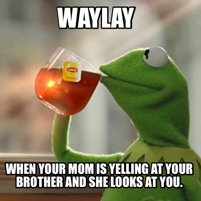 Meme Creator - Funny Waylay When your mom is yelling at your brother ...