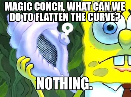 Meme Creator - Funny Magic conch, what can we do to flatten the curve ...