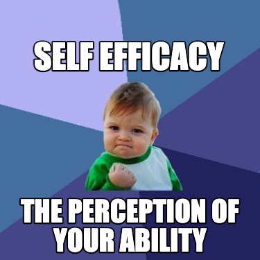 Meme Creator - Funny Self Efficacy The Perception of Your Ability Meme ...