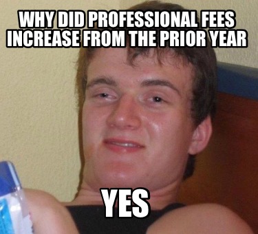 Meme Creator - Funny Why did professional fees increase from the prior ...
