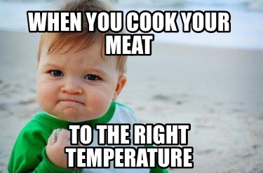 Meme Creator - Funny When you cook your meat To the right temperature ...