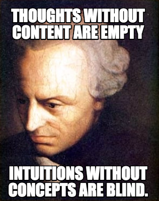 Meme Creator - Funny Thoughts without content are empty intuitions ...