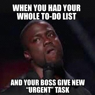 Meme Creator - Funny When you had your whole To-Do List And your boss ...