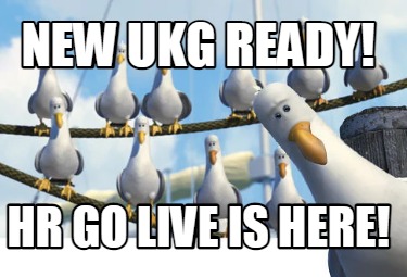 Meme Creator - Funny NEW UKG Ready! HR go live is here! Meme Generator ...