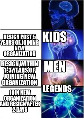 Meme Creator - Funny Resign post 5 years of joining new organization ...