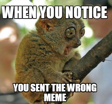 Meme Creator - Funny when you notice you sent the wrong meme Meme ...