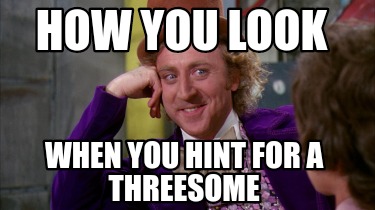 Meme Creator - Funny How you look When you hint for a threesome Meme ...