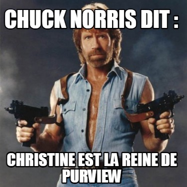 Meme Creator - Funny Chuck norris dit : christine est la reine de ...