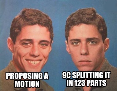 Meme Creator - Funny Proposing a motion 9c splitting it in 123 parts ...