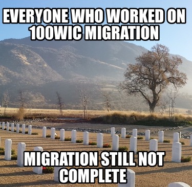 Meme Creator - Funny Everyone who worked on 100WIC migration Migration ...