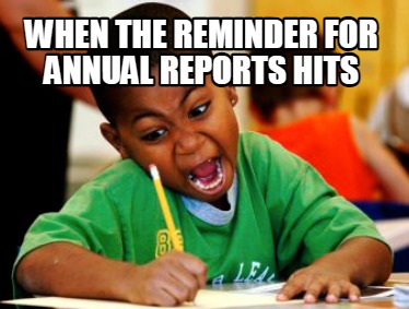 Meme Creator - Funny When the reminder for annual reports hits Meme ...